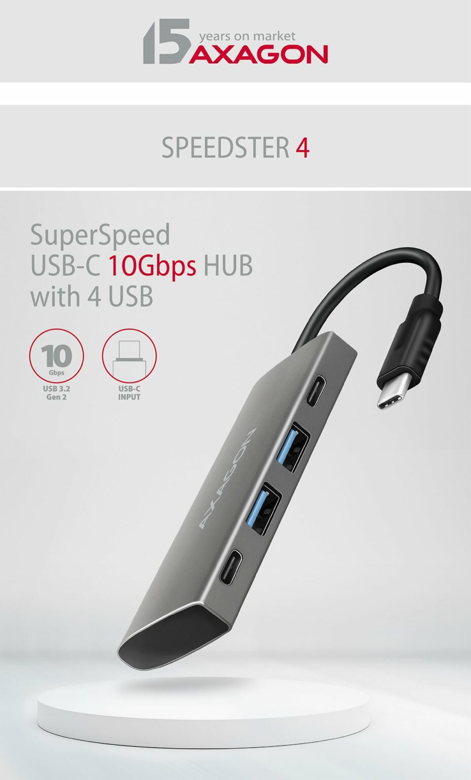 Ultra rychlé 10 Gbps multiportové HUBy přicházejí. AXAGON představuje ...