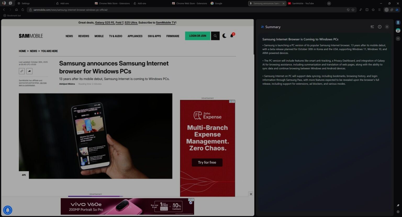 Samsung anunció Samsung Internet pro computadoras con Windows – Samsung ...